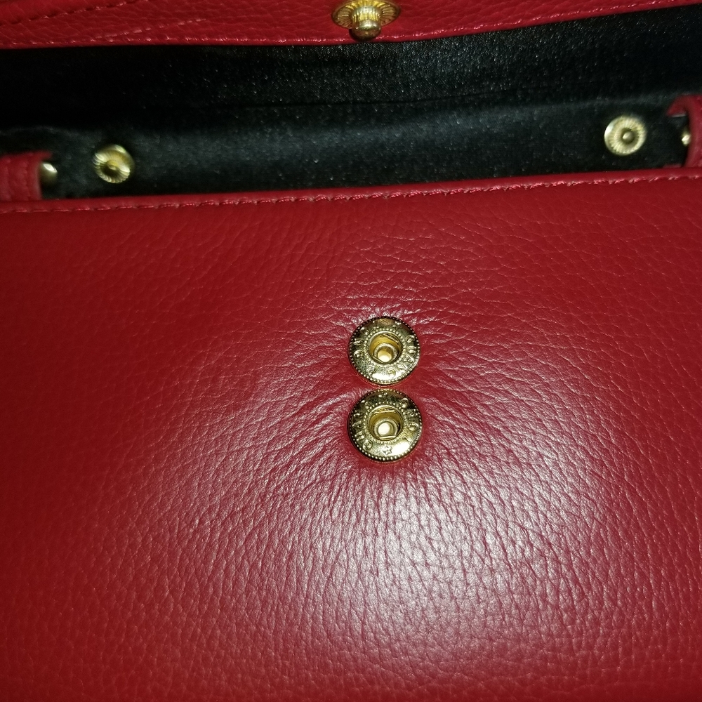 Stella & Max, Gorgeous Red Leather With Gold Accents … - Gem